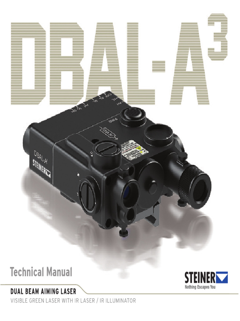 Opplanet Steiner Eoptics Dbal A3 Civilian Dual Beam Laser Aiming Laser Manual PDF | PDF | Laser ...