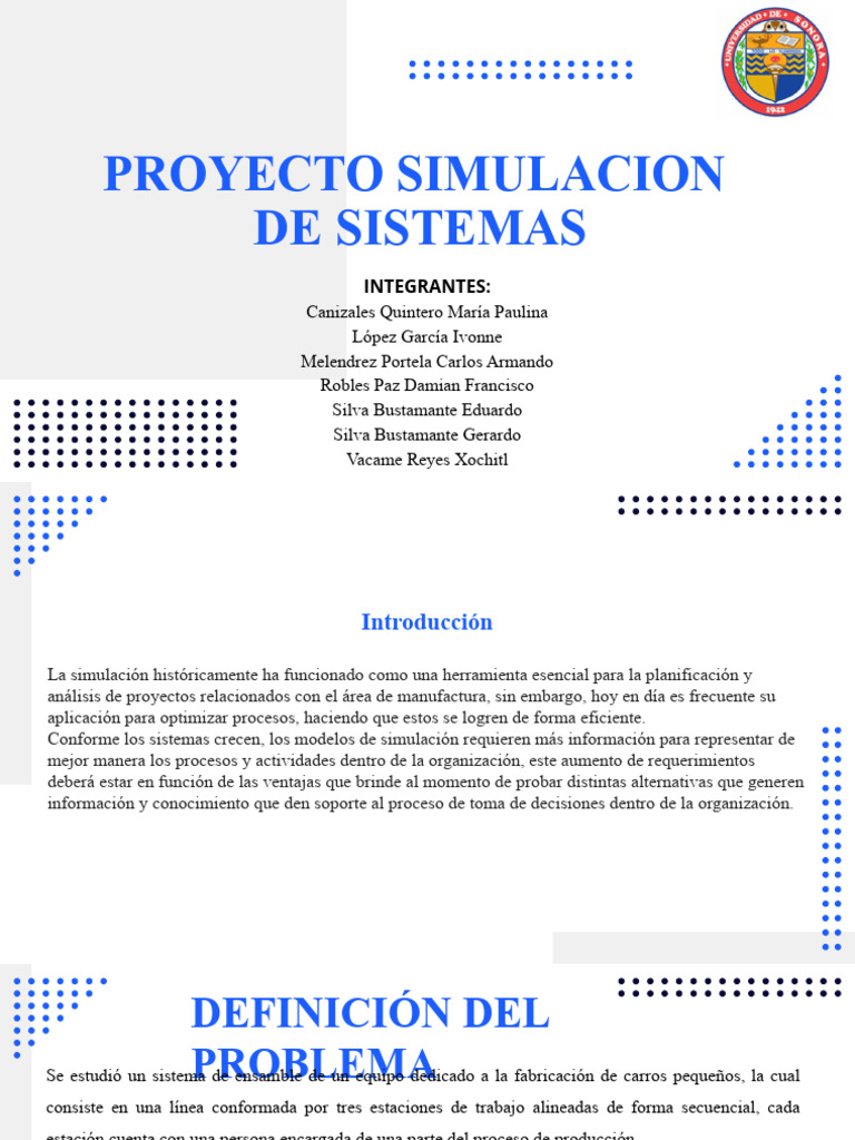 Proyecto-Simulacion | PDF | Simulación | Planificación