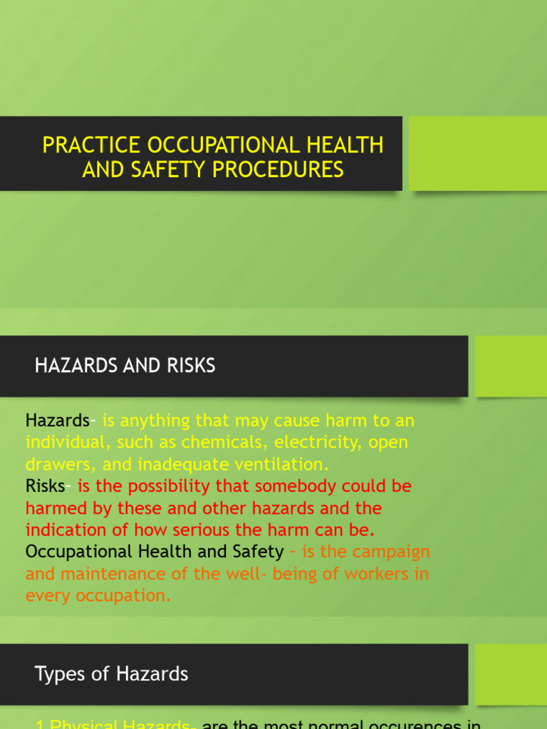 Types of Workplace Hazards Explained | PDF | Hazards | Occupational ...