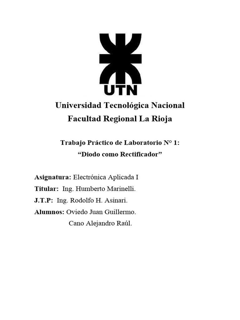 TP Diodo | PDF | Rectificador | Bienes manufacturados