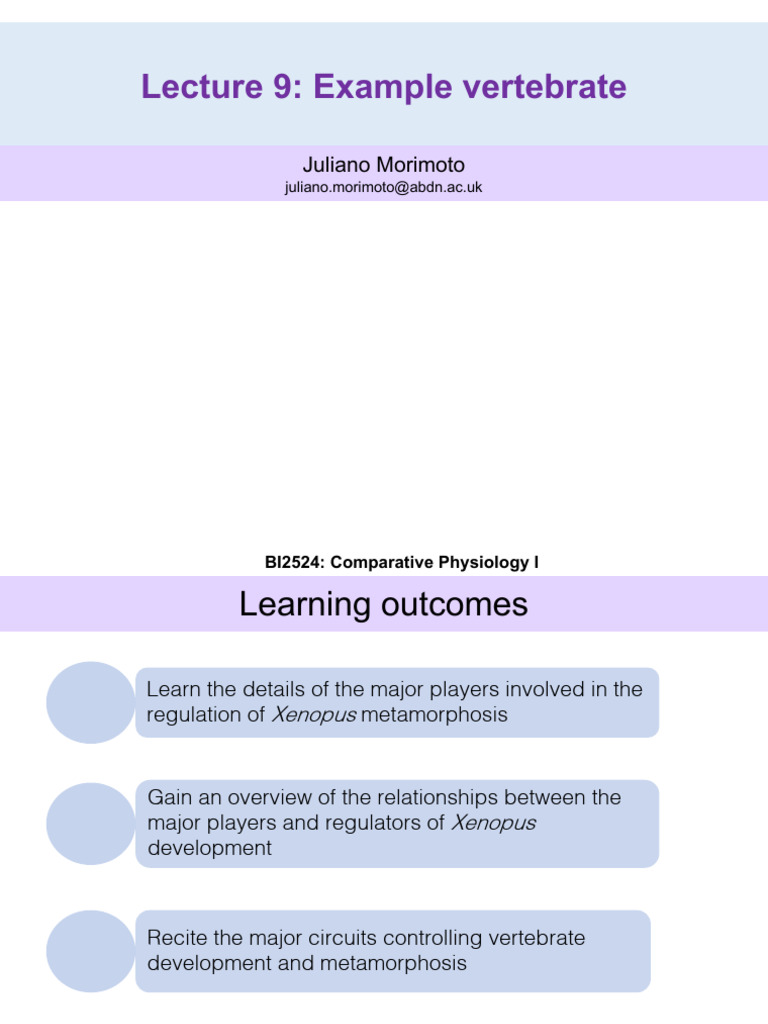 Lecture9-Example Vertebrate | PDF | Thyroid Stimulating Hormone | Adrenocorticotropic Hormone