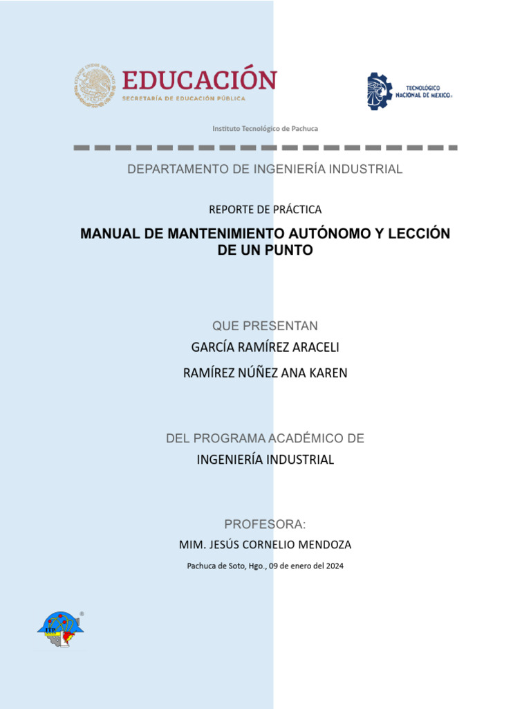 Manual de Mtto Autónomo y Lección de Un Punto | PDF | Procesos de negocio | Sector secundario de ...