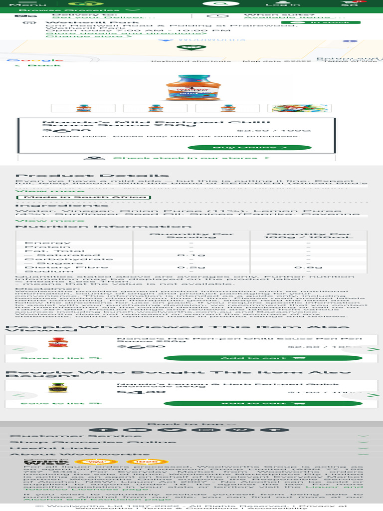 Nando's Mild Peri-Peri Chilli Sauce Sauce 250g Woolworths | Download ...