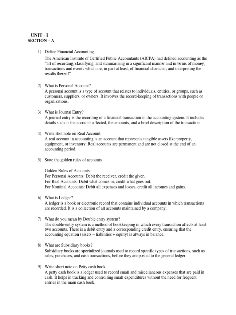 Financial Accounting - Intro | PDF | Debits And Credits | Bookkeeping