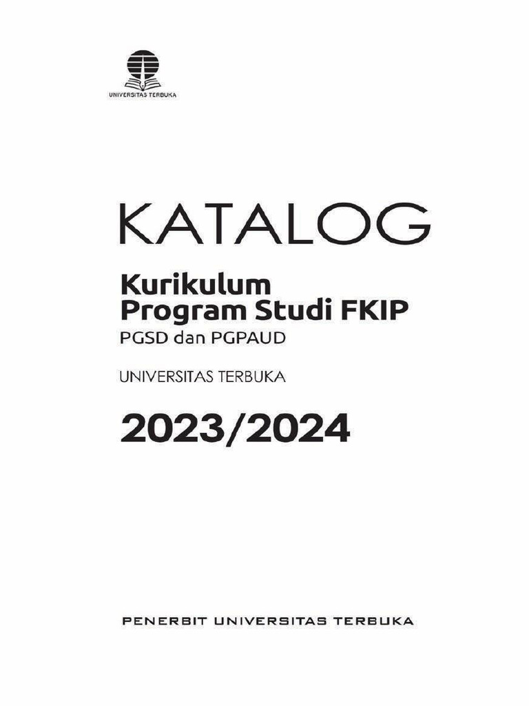 Katalog Kurikulum Program Program Studi FKIP PGSD Dan PGPAUD ...
