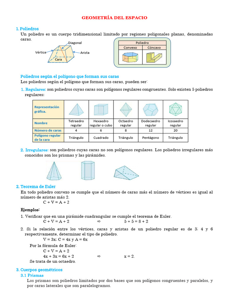 Geometría Del Espacio | PDF | Objetos geométricos | Geometría del plano ...