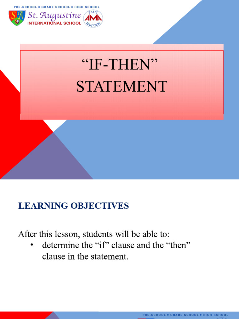 g8 q3 Week Lesson If Then Statements | PDF | If And Only If | Rectangle