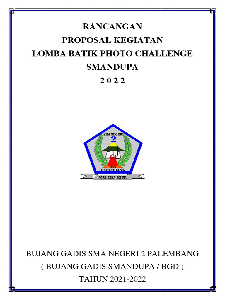 Lomba Batik Photo Challenge SMANDUPA 2022 | PDF