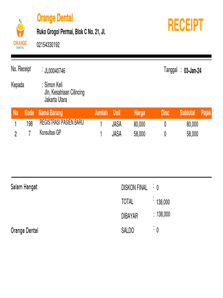 Simon Keli Invoice Penjualan JL00040746 | PDF