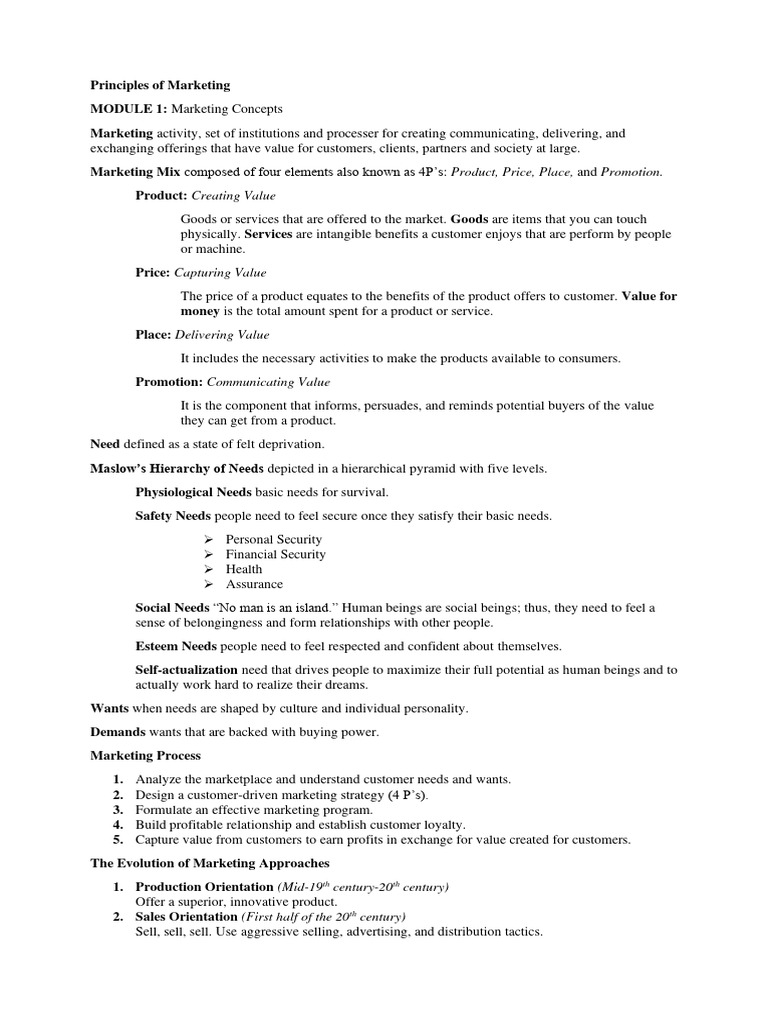 Principles of Marketing | PDF