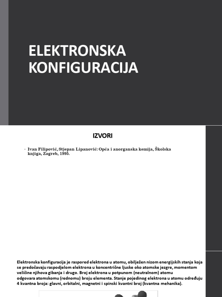 Elektronska Konfiguracija | PDF