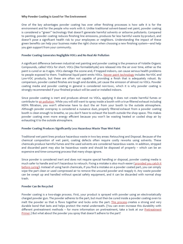 Powder Coated (Low Voc) | PDF | Volatile Organic Compound | Paint