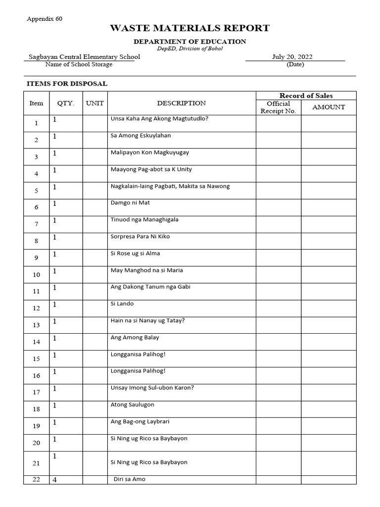 Waste-Materials-Appendix-60 | PDF