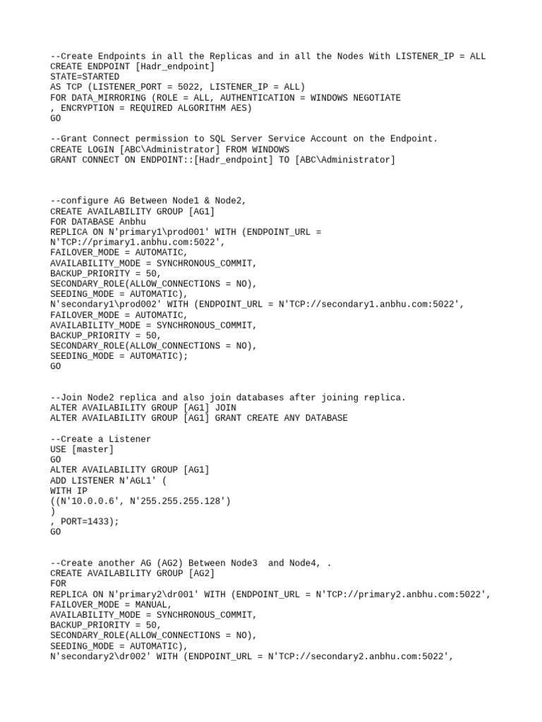Configuring DAG in SQL Server | PDF | Transmission Control Protocol | Computer Science