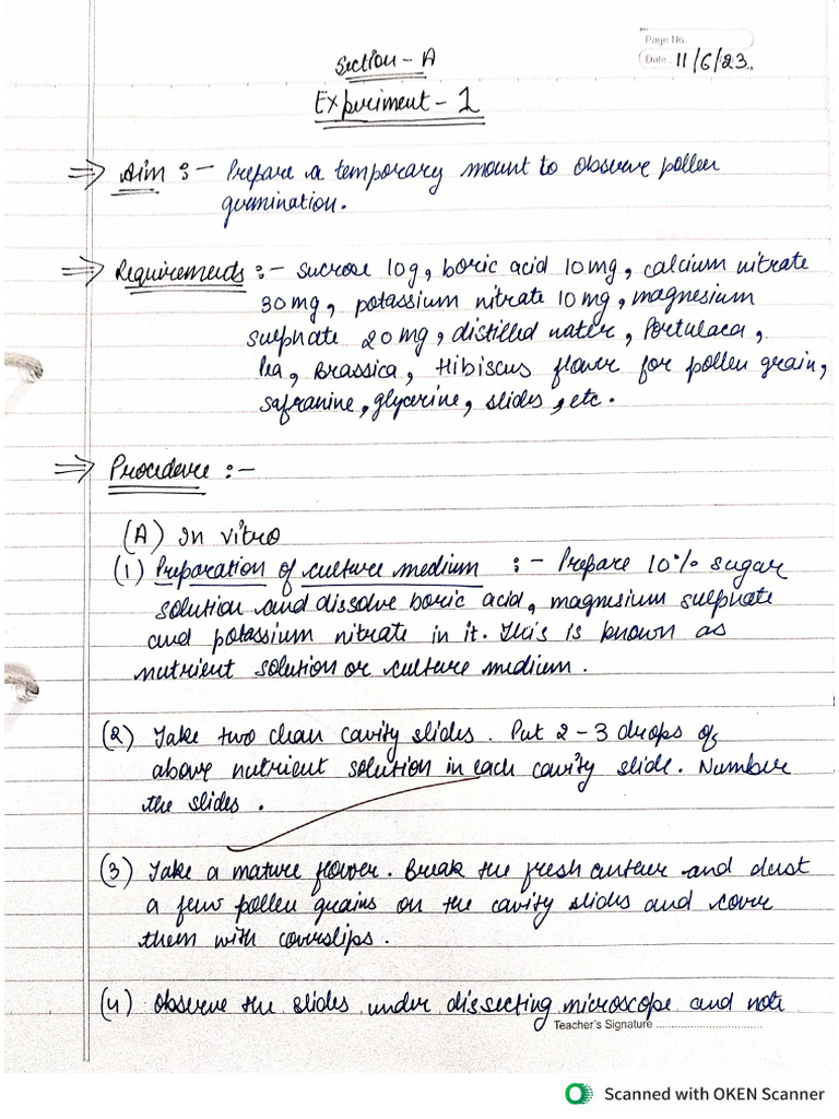 Biology Practical File | PDF