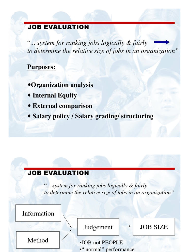 System For Ranking Jobs Logically & Fairly: To Determine The Relative ...