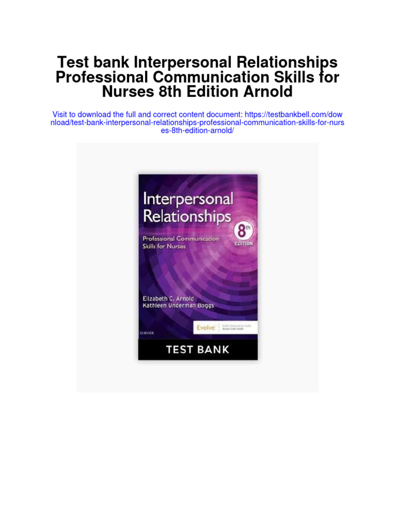 Instant Download Test Bank Interpersonal Relationships Professional ...