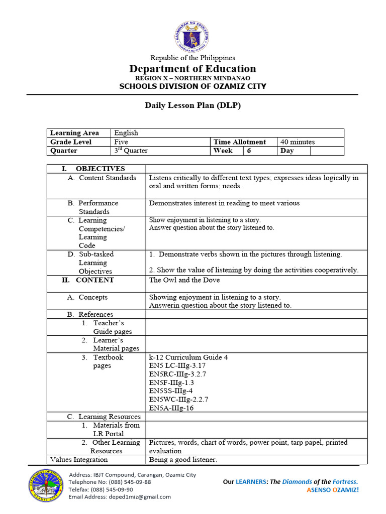 Rogelline B. Munez DLP English | PDF | Teachers | Learning