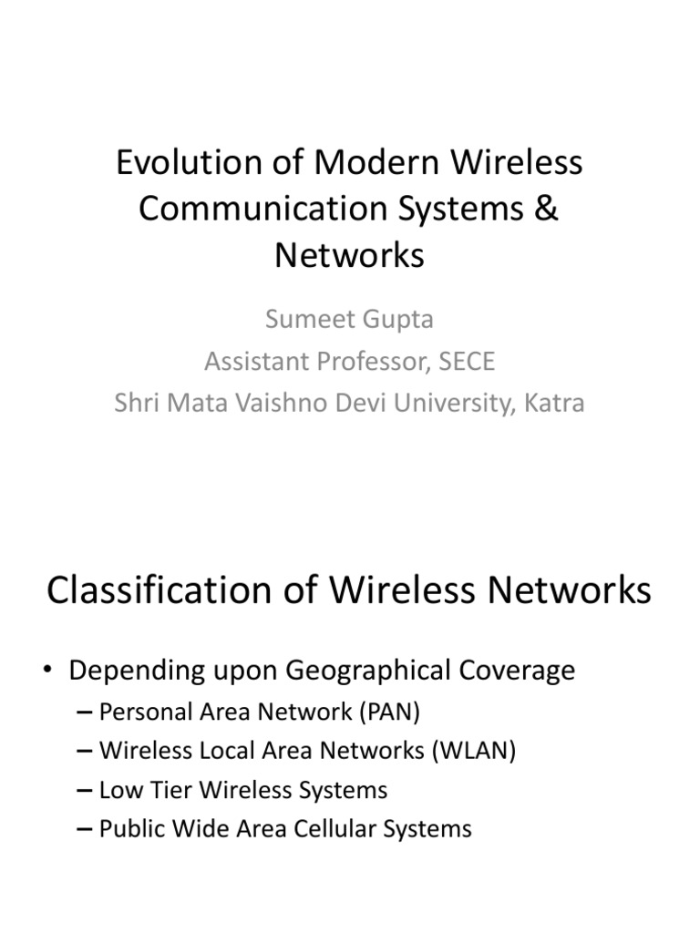 Evolution of Wireless Communication Systems | PDF | Cellular Network | Gsm