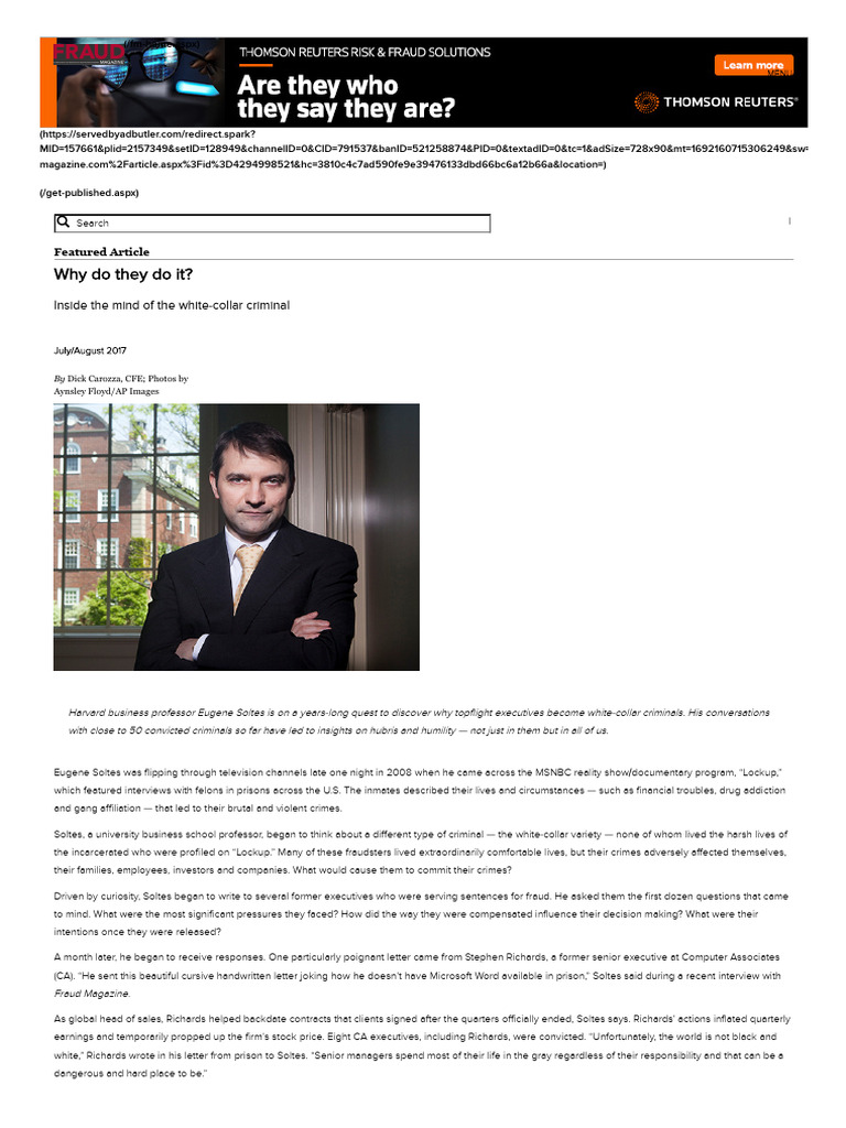 Why Do They Do It Pdf Criminology Crimes