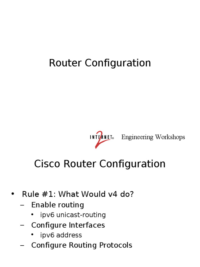 03 Router Configuration CISCO Juniper | PDF