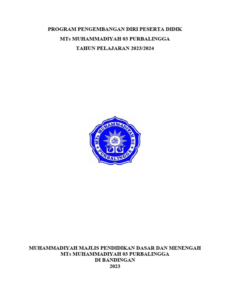 Program Pengembangan Diri Peserta Didik | PDF