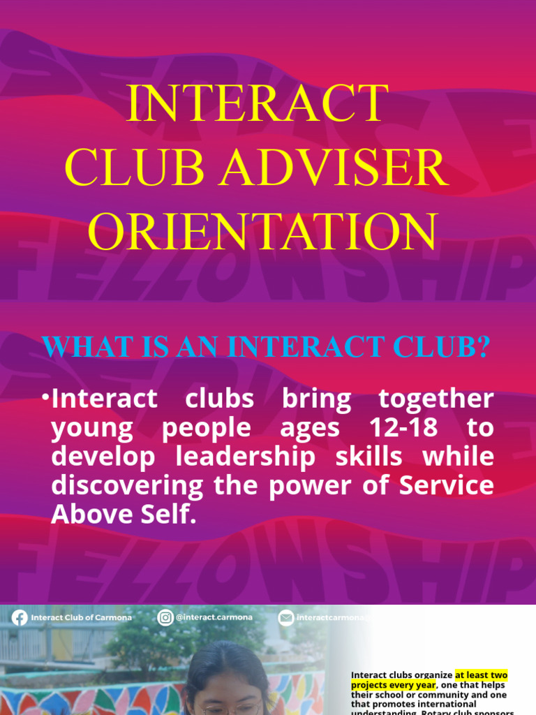 Interact Club Adviser Orientation | PDF | Mentorship | Leadership