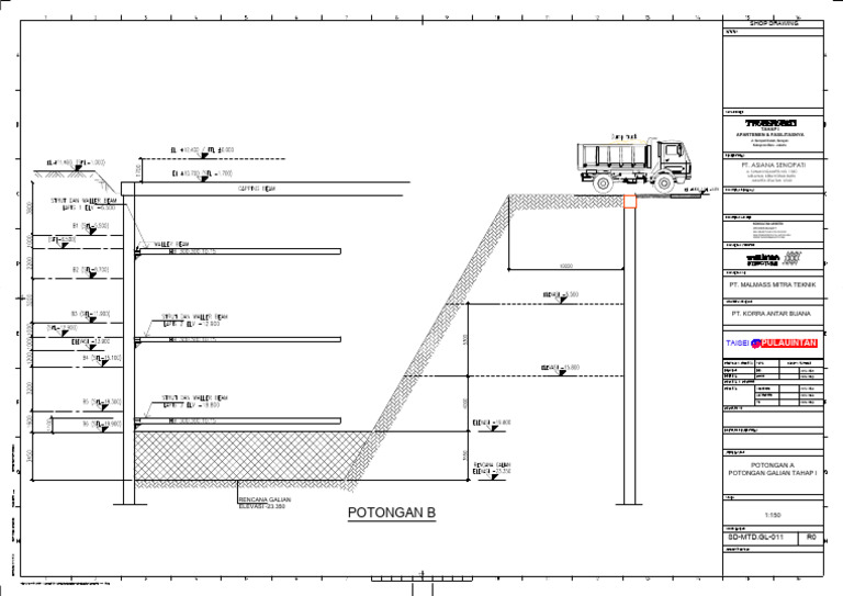 Potongan B: Shop Drawing | PDF