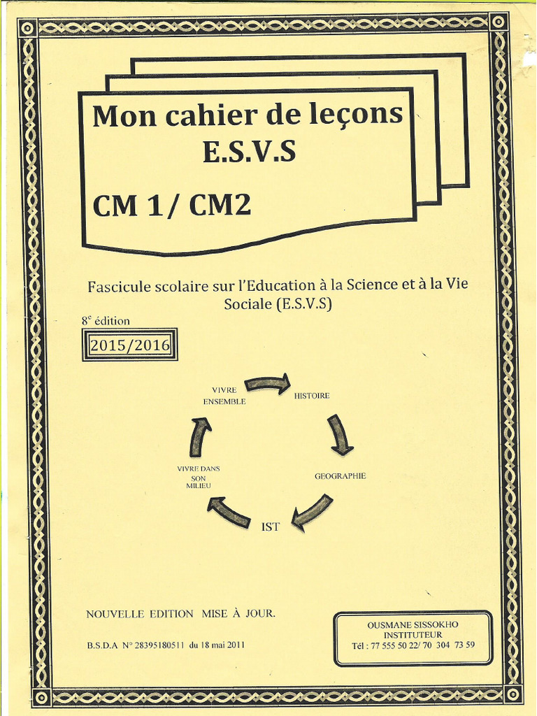 Mon Cahier de Leçon CM1CM2-1 | PDF