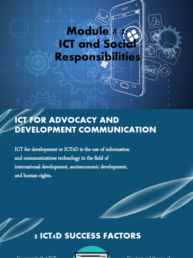 Ict For Advocacy and - Development Communication | PDF | Mass Media | Telephone
