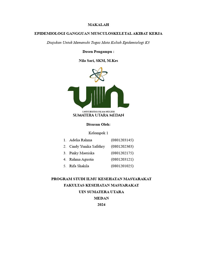 Makalah Kel 1 Epid K3 | PDF