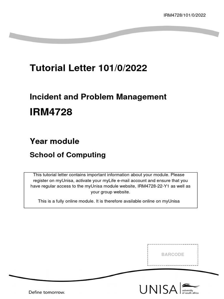 Study Guide Incident and Problem Management IRM4728 | PDF | Libraries ...