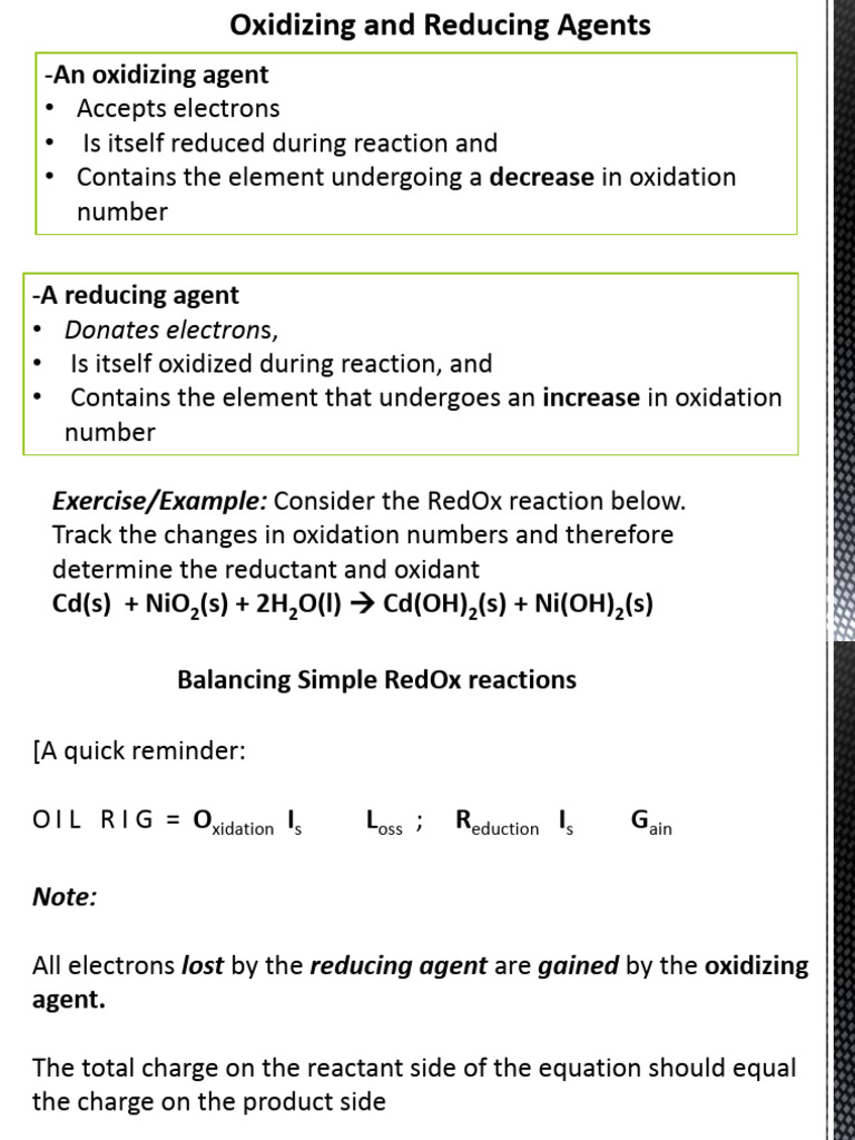 Lecture 15 | PDF | Redox | Chemical Reactions