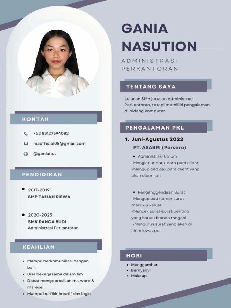 CV Gania Nasution New | PDF