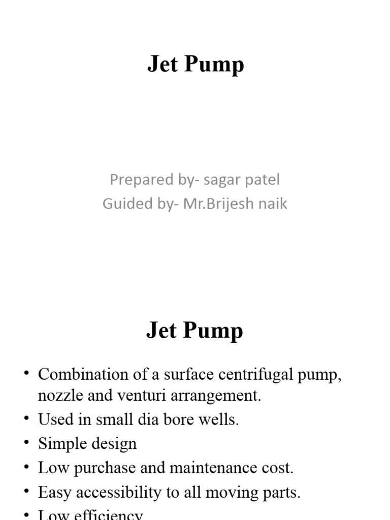 Jet Pump Guide for Engineers | PDF | Pump | Continuum Mechanics