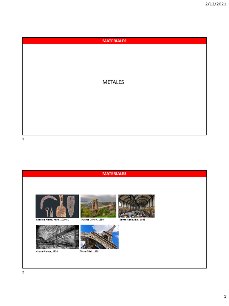 Metal | PDF | Rieles | Acero