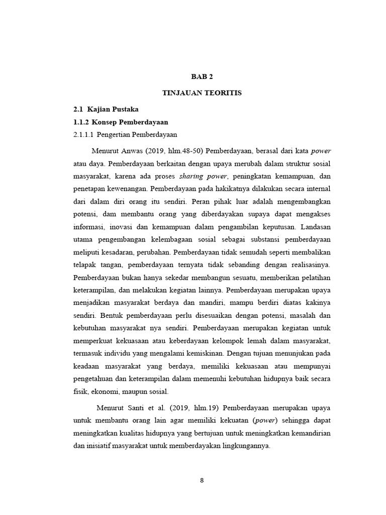 Bab 2 Tinjauan Teoritis | PDF | Ilmu Sosial