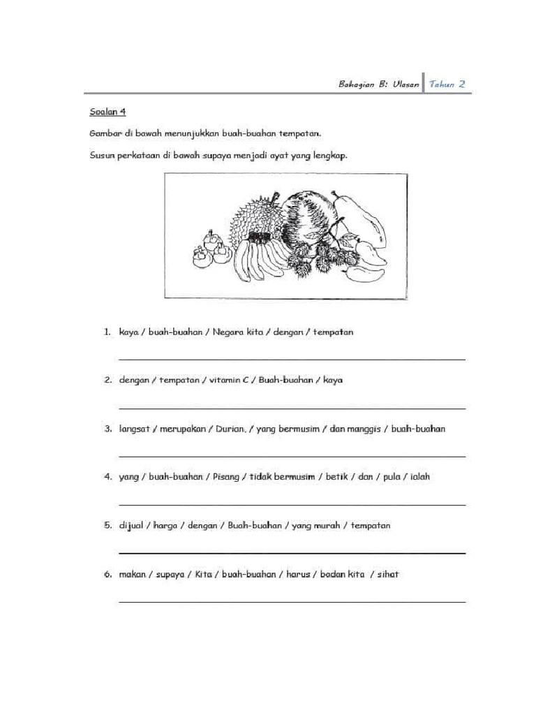 Latihan BM 1 Dan 2 | PDF