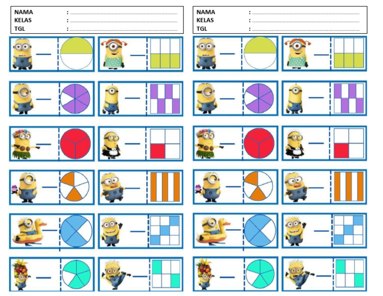 Latihan Puzzle Pecahan | PDF