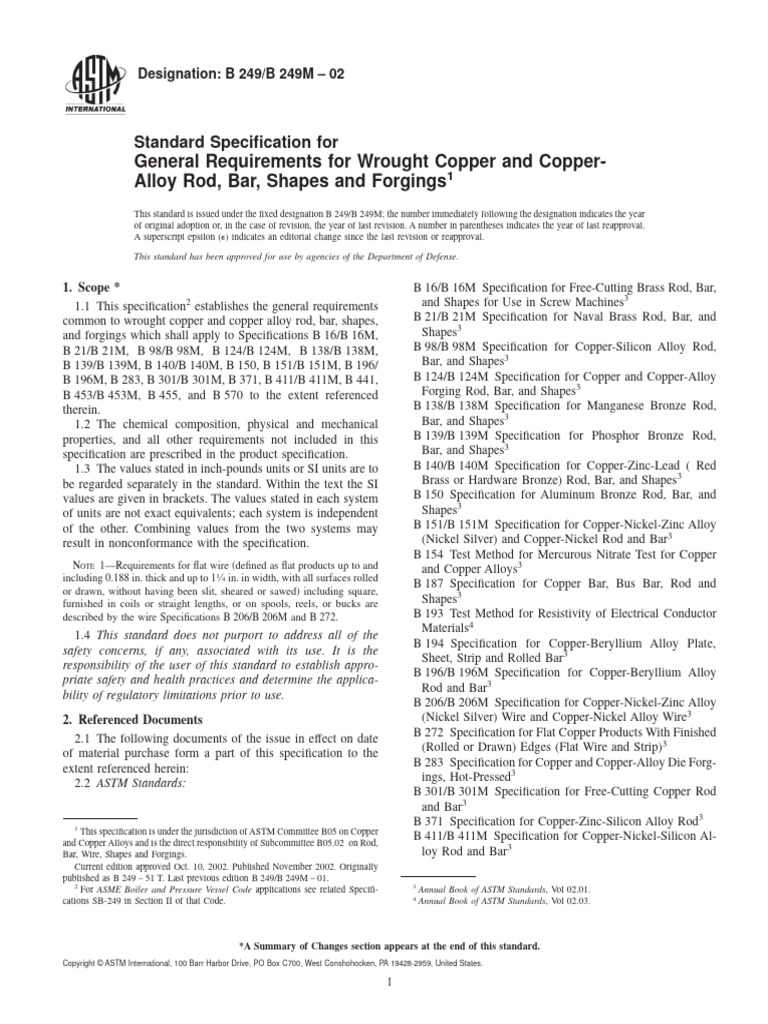 ASTM B249 (Length and Dim Tol) | PDF | Engineering Tolerance | Bronze