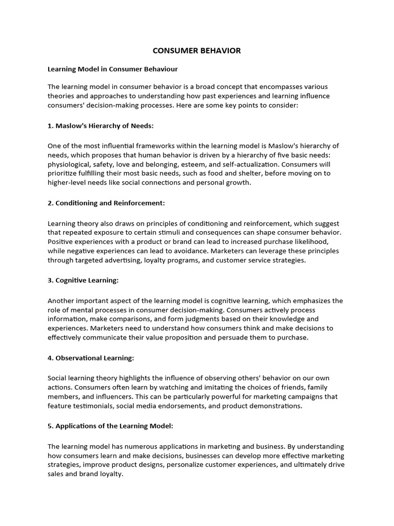 Consumer Behavior Notes | PDF | Attitude (Psychology) | Id Consumer Behavior Notes | PDF | Attitude (Psychology) | Id
