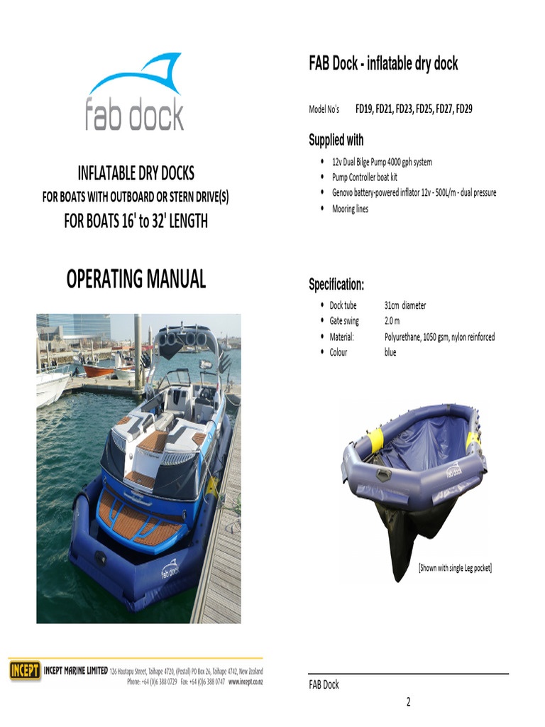 Fabdock Operating Manual 2019 | PDF | Battery Charger | Valve