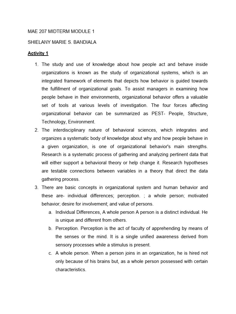 Mae 207 Midterm Module 1 | PDF