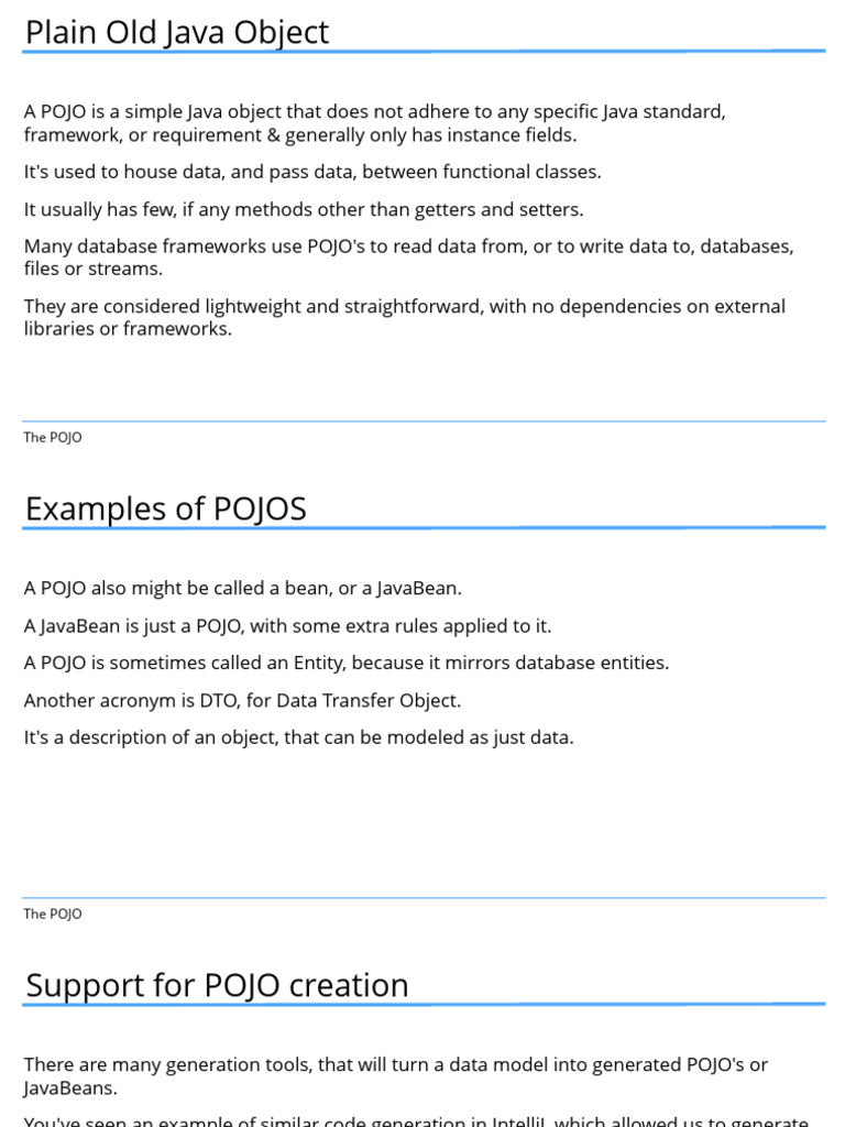 Understanding POJO and Record in Java | PDF | Method (Computer Programming) | Object (Computer ...