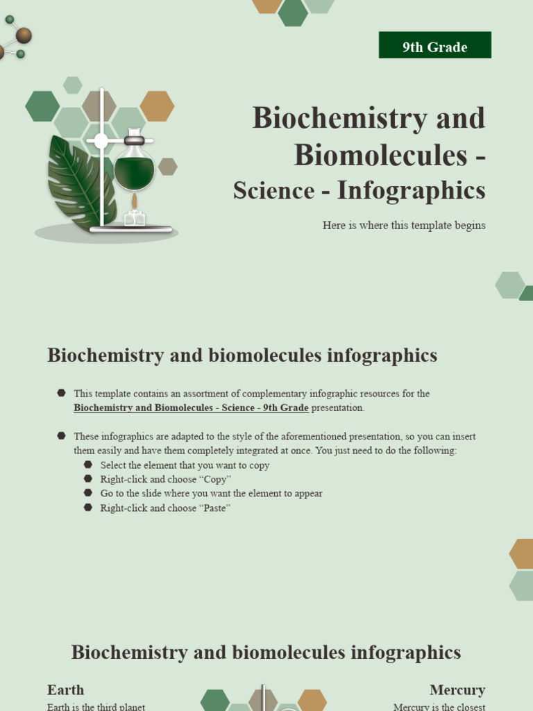 Biochemistry and Biomolecules Science 9th Grade Infographics | PDF ...