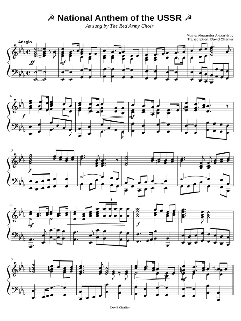 National Anthem of The USSR | PDF