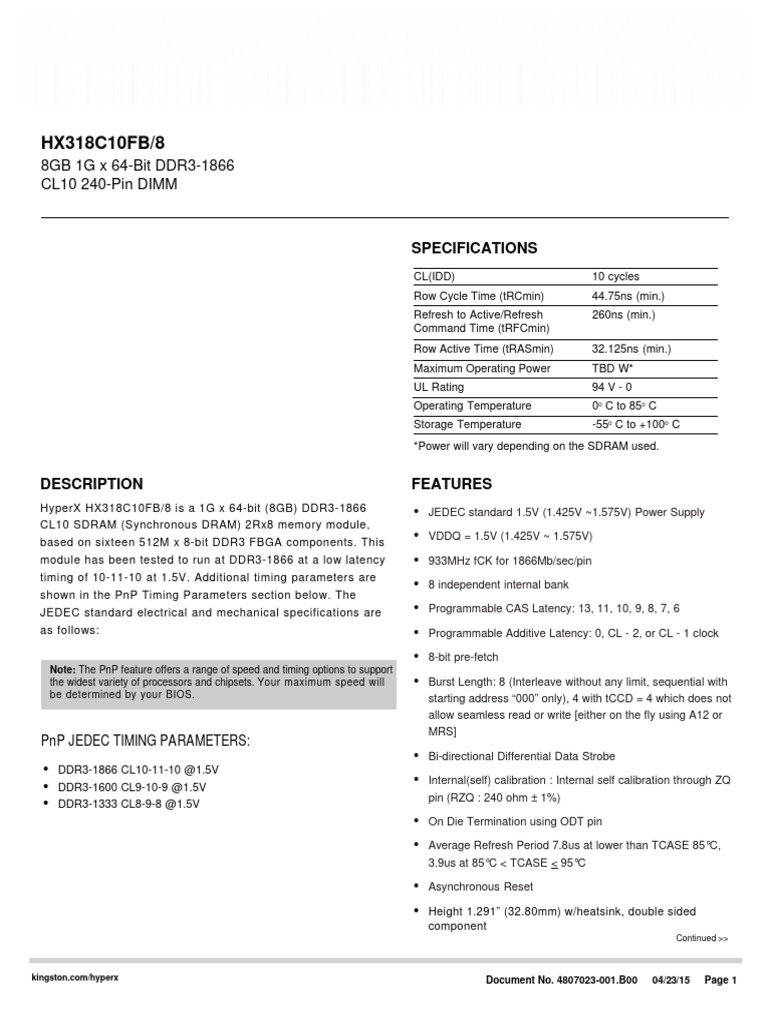HX318C10FB 8 | PDF | Digital Electronics | Computing