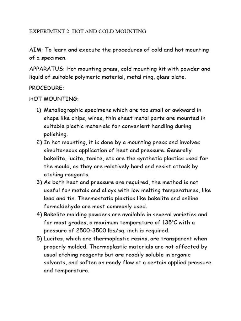 Experiment 2 PPM | PDF | Glasses | Thermoplastic