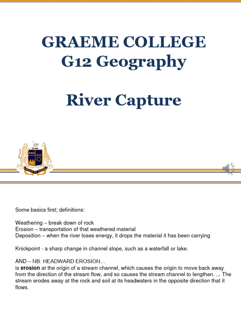 Geography g12 River Capture | PDF | Travel | Science & Mathematics