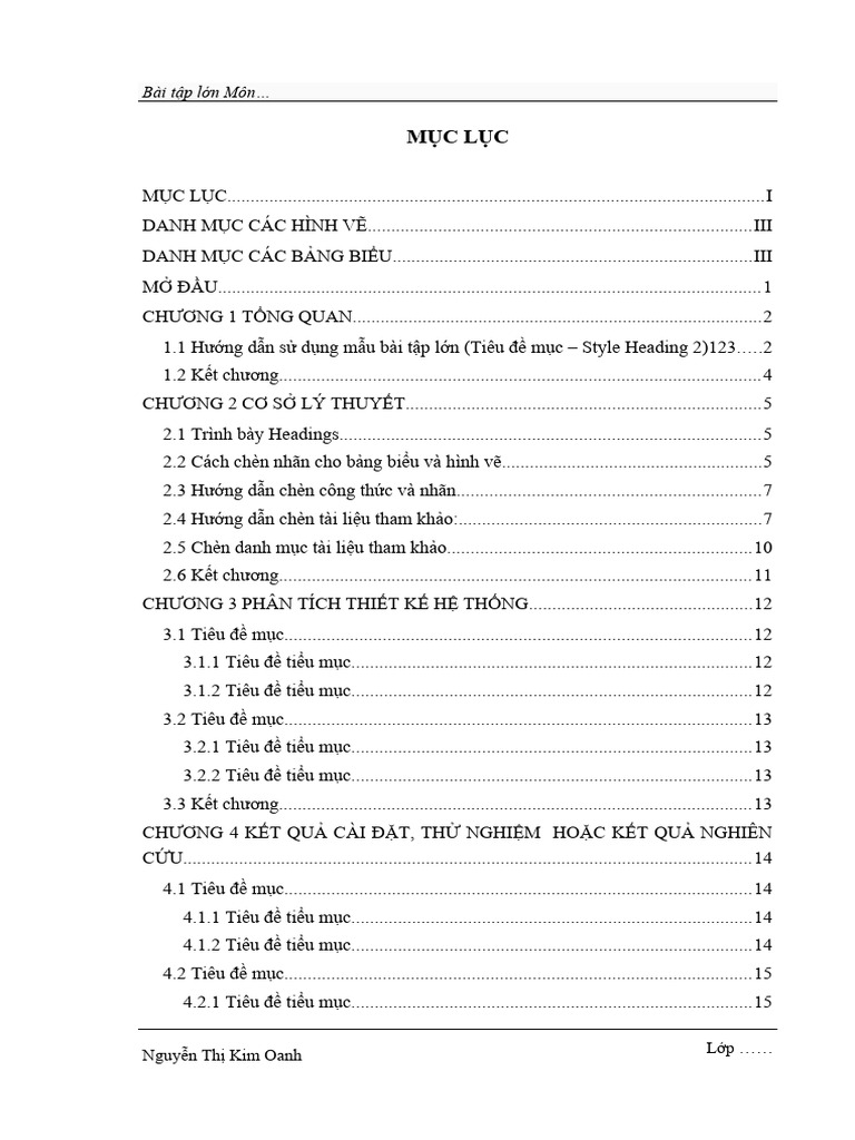 Mau Trinh Bay BTL CNPM 2023 | PDF